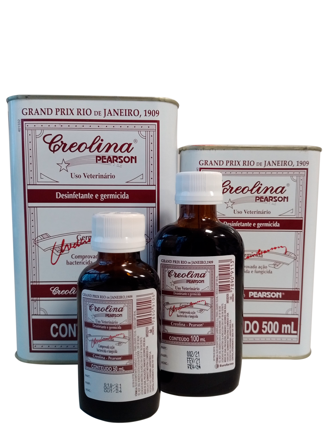 CREOLINA 50 ML (12un), 100 ML (12un), 500ML (20un) e 1L (10un) - MRVET ...